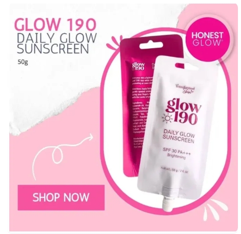 Transformed Skin Glow 190 Daily Glow Sunscreen SPF 30 PA+++ 50g – مباهج ...